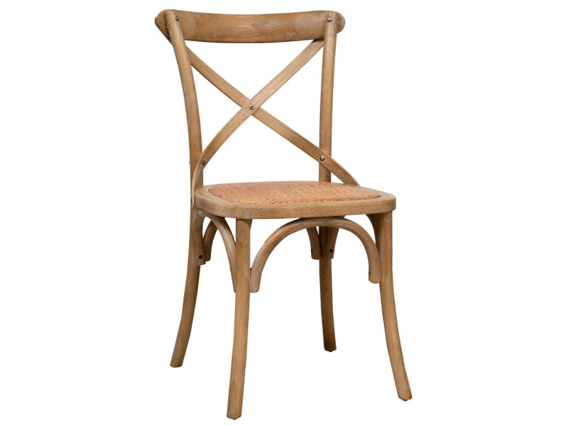 Chaise Crossback Frêne Rotin Mariage | Grossiste Event